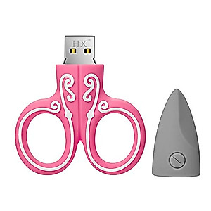 USB Flash Drives, 8GB / 16GB / 32GB / 64GB Waterproof Silicone USB 2.0 USB Memory Stick Data Storage Pendrive Thumb Drives (32GB, Pink Scissors)