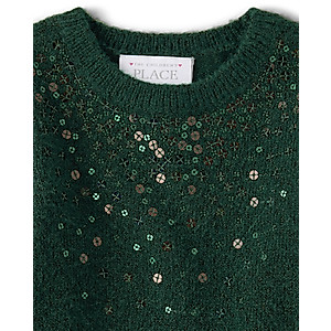 The Children's Place Baby Girls' and Toddler Sweater Dress, Forest Green, 4T