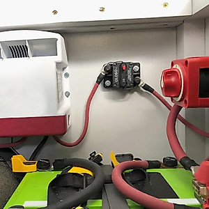 GLOSO Circuit Breaker 50 A E69 for Marine Truck Boat RV Automotive Mid Range Mini T3 Manual Reset Switchable Compact Medium IP66 (50 A)