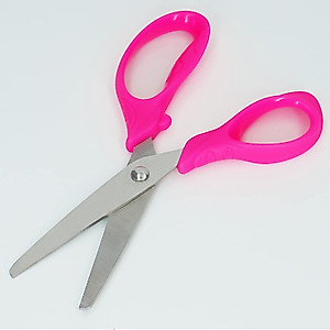 Oiijiok Left Handed Scissors Kids,5" Lefty Scissors Kids with Comfort Grip Handles,Blunt Tip Safety Left handed Kids Scissors Stainless Steel Blades,Assorted,4 Pack