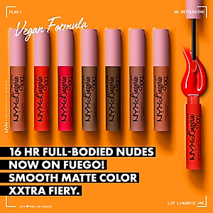 NYX PROFESSIONAL MAKEUP Lip Lingerie XXL Matte Liquid Lipstick - Gettin Caliente (Bright Red Orange)