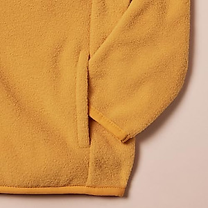 Amazon Essentials Boys' Polar Fleece Full-Zip Mock Jacket - Discontinued Colors, Mustard Yellow, X-Small