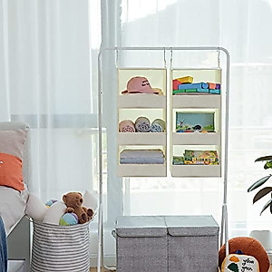 GRANNY SAYS Bundle of 2-Pack Hanging Shelves for Closet & 2-Pack Lidless Storage Bins with Metal Frame