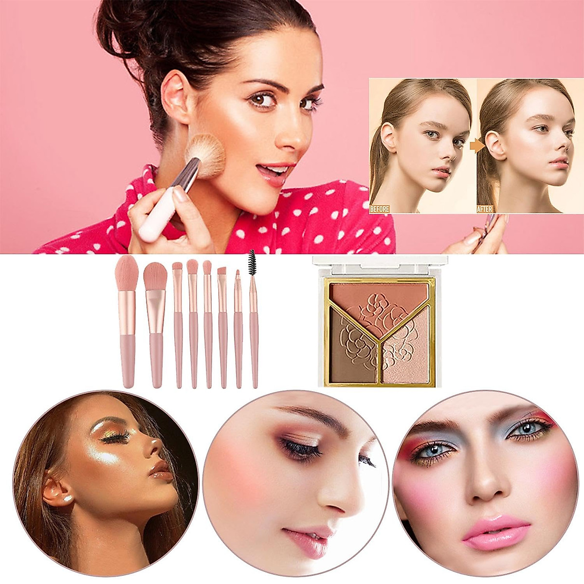 All in One Makeup Kit for Women Full Kit, Multipurpose Makeup Gift Set, Beginner-Friendly Cosmetic Set with Eyeshadow, Lipstick, Eyeliner, Mascara & Brushes – Travel-Friendly & Complete Makeup Set