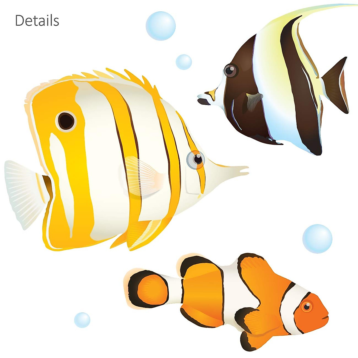 DECOWALL DWL-1811N Coral Reef Fish Kids Wall Stickers Wall Decals Peel and Stick Removable Wall Stickers for Kids Nursery Bedroom Living Room décor