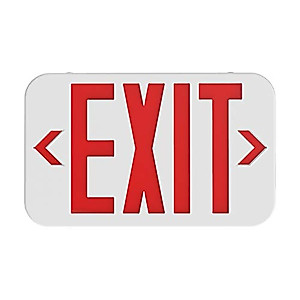 HUBBELL CER LED Emergency exit Sign, 11.6 in x 2 in x 8.2 in, White