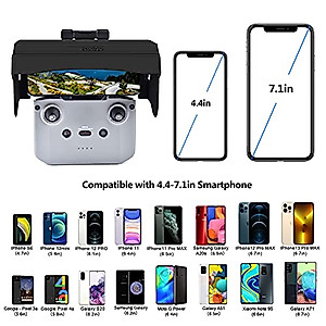 STARTRC Sun Hood Sunshade for DJI Mini 2 SE/Mini 3/Mini 3 Pro/Mini 2/Mavic Air 2/DJI Air 2S/Mavic 3 Classic Controller Accessories for 4.4-7.1inch Smartphone Screen