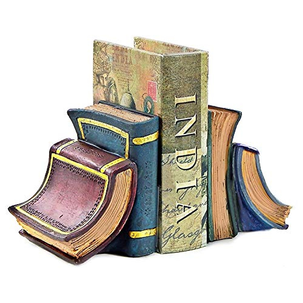Bellaa 23354 Decorative Bookends Book Book Stopper Bookshelves Bookrack End Library Shelves Non Skid Bookshelf 6 inch