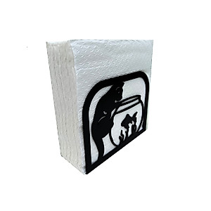 HeavenlyKraft Napkin Holder Dispenser kitchen decor Paper Napkin Holder Modern Napkin Holder tissue holder for dining table napkin holder kitchen napkin stand farmhouse table napkin holder Cat & Fish