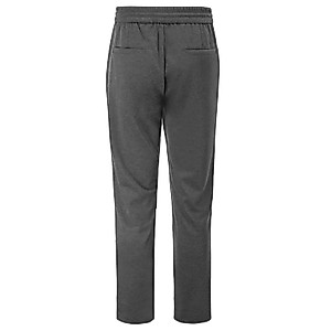 PJ PAUL JONES Men's Work Pants Elastic Waistband Casual Slim Fit Pleated Front Business Drawstring Tapered Pants Gray