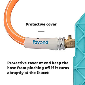 Fevone Garden Hose 25ft Heavy Duty Water Hose 5/8 Garden Hose 25 feet Flexible Garden Hose, Lawn & Garden Watering Equipment, 3/4 Solid Fittings, Drinking Water Safe