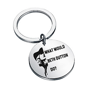 TV Show Inspired keychain WWBDO Gift TV Show Fans Gift TV Series Lover Gift (W W BETH DUTTON DO)