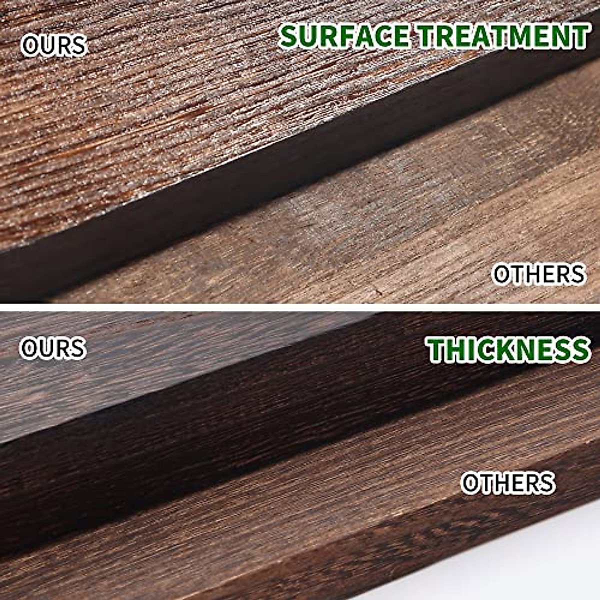 Corner Floating Shelves Set of 3 | Corner Wall Shelves | Wall Mounted Corner Storage Display Shelving for Bathroom, Bedroom, Living Room, Kitchen | 16" W x 11-2/5" D | L-Shaped, Rustic Brown