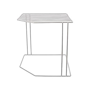 IMIKEYA Corner Shelves Metal Shelves Metal Shelves 2-Tier Corner Shelf and Cabinet Organizer for Kitchen Cabinet Pantry Dishes Corner Rack for Kitchen (White) Metal Shelf Metal Shelf Metal Shelves