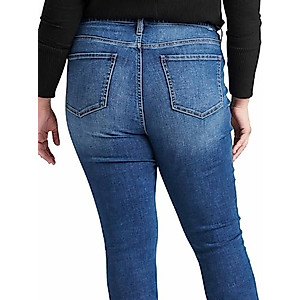 JAG Jeans Women's Plus Size Ruby Mid Rise Straight Leg Jeans, Thorne Blue, 16 Plus