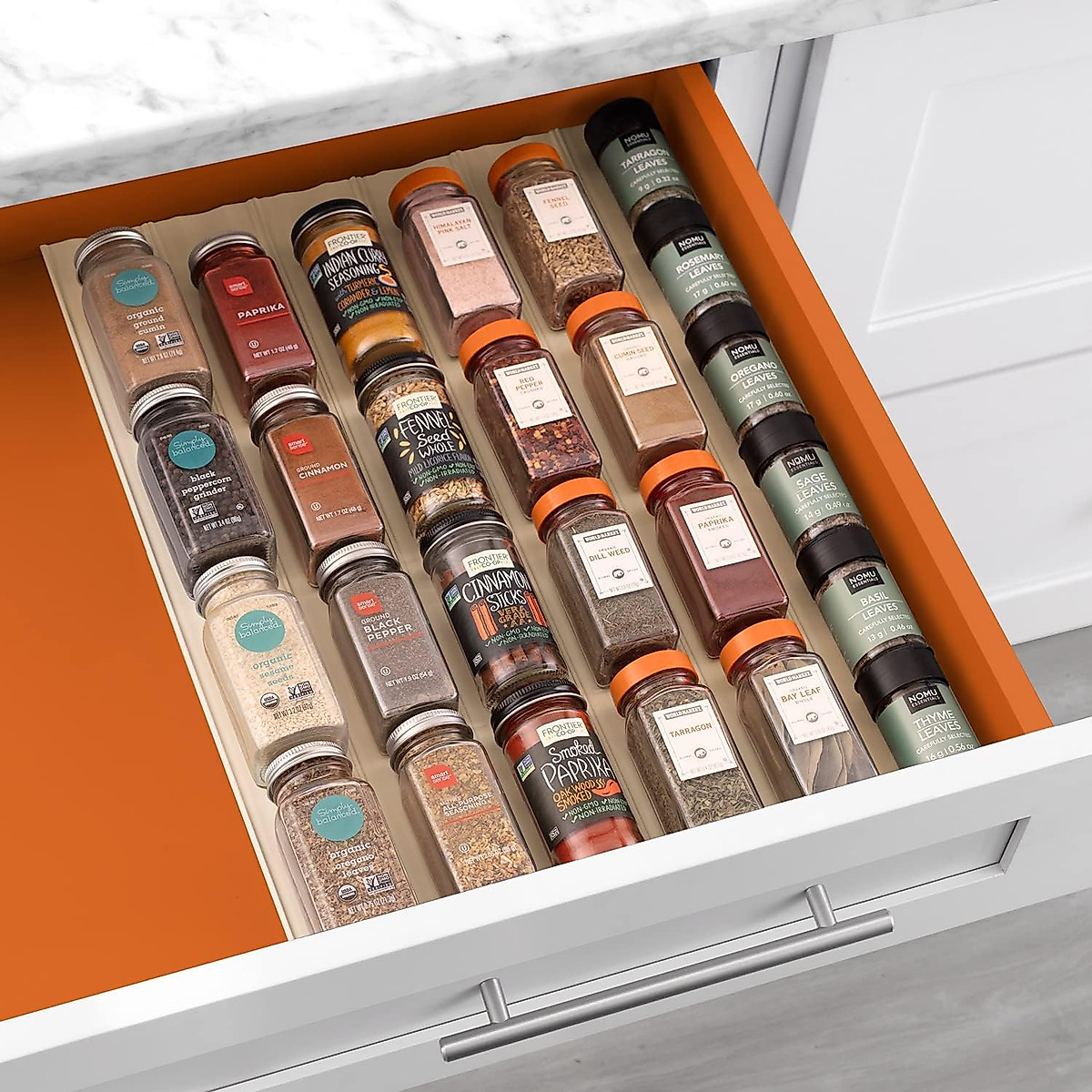 YouCopia SpiceLiner Spice Drawer Liner, 10ft Roll, Sandstone