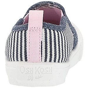 OshKosh B'Gosh Girls Ezma Slip-On Shoe, Navy/White, 10 Toddler