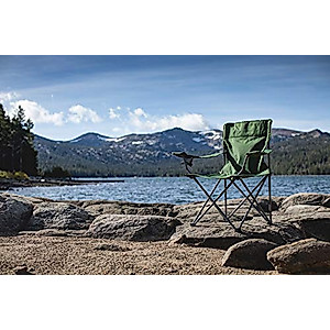 PTZ Camp Chair - Picnic Chair - Beach Chair with Carrying Bag, (Khaki Green)