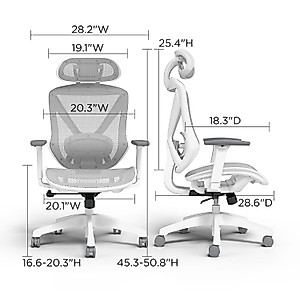 Union & Scale Flexfit Dexley Ergonomic Mesh Swivel Task Chair, Gray (UN61365)