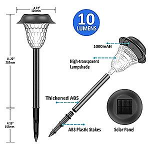 LIDORE Solar Outdoor Pathway Lights LED Landscape Garden Lights Waterproof Outdoor Decorative for Walkway Patio Yard (8pcs)