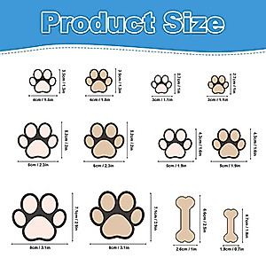 Dog Paw Print Stickers Glow in The Dark Wall Decals Pup Dog Room Decor Stickers Vinyl Dog Paw Bone Wall Decals Removable Animal Footprint Decal for Kids Boys Girls Bedroom Nursery Floor Ceiling Decor (Sky blue)