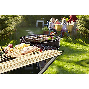 120 PCS Bamboo Marshmallow Roasting Sticks, SMores Skewers for Fire Pit, Extra Long 30 Inch Heavy Duty 5mm Thick Wooden SMores Sticks for Open Fire Pits Roaster Barbecue Hot Dog Camping Kebab Sausage