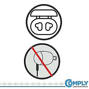 Comply TrueGrip TW-300-B Universal Replacement Earbud tip for Most True Wireless Devices; Compatible with Anker Soundcore Liberty Air 2 Pro, Nothing Ear (1), JBL Live Pro and More (Medium, 3 Pairs)