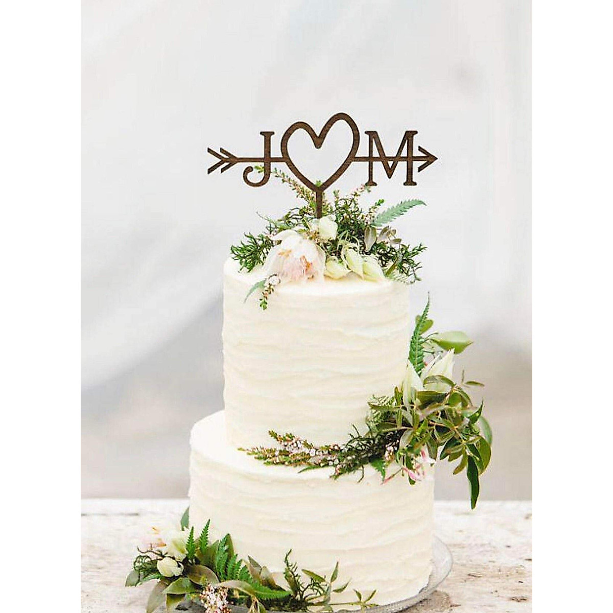 Rustic Wedding Arrow Cake Topper | Decoration | Beach wedding | Bridal Shower | Initials Cake Topper | Rustic Country Chic Wedding Top