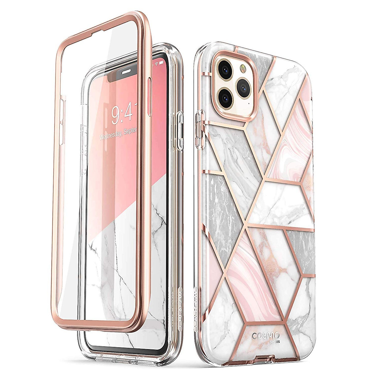 i-Blason Cosmo Series Case for iPhone 11 Pro 5.8 inch, Slim Full-Body Stylish Protective Case with Built-in Screen Protector (Marble)
