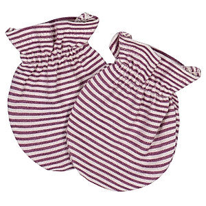 Grow by Gerber Baby Girls 4-Pack Mittens, Pink/Ivory, 0-3 Months