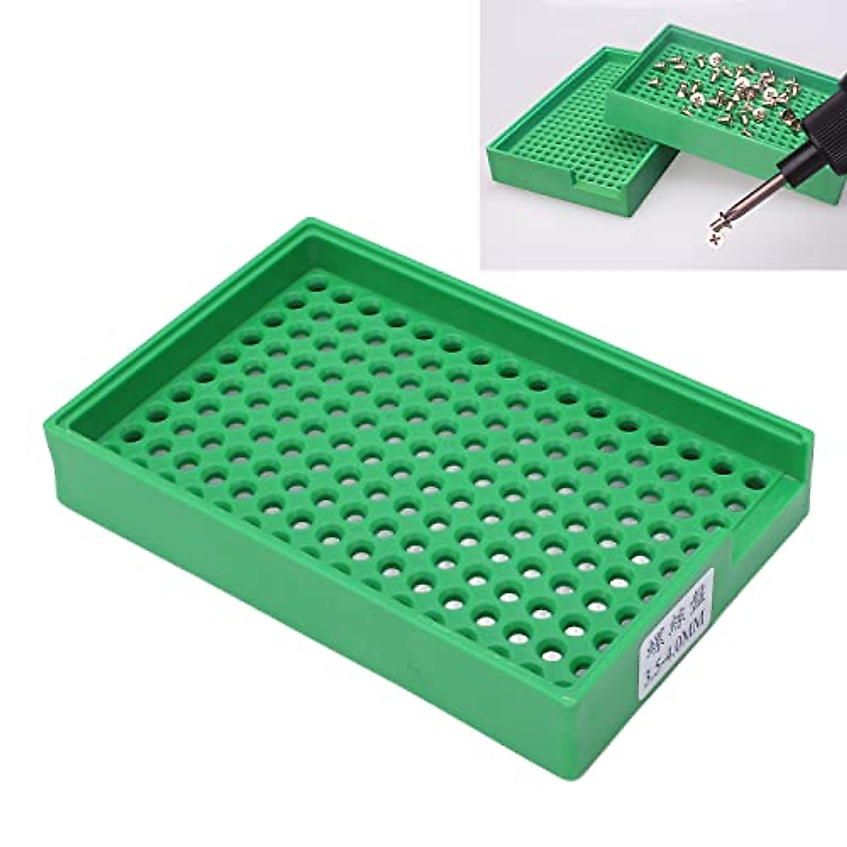 Bediffer Tool Tray Organizer, Screw Tray Holder Large Capacity 160 Holes Anti Static Easy Access for Hardware