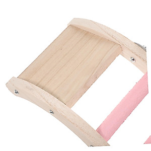 2pcs Bird Wooden Ladder Parrot Cage Ladder Parrot Wooden Ladder Budgerigar Wooden Ladder Pet Small Ladder Creative Parrot Ladder Grinding Claw Bird Ladder Claw Grinding Ladder Toy