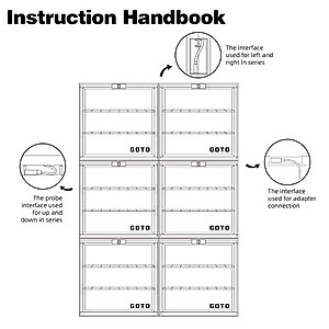 GOTO LED Lighting Display Box, Display Storage Case, Show Case for Bearbrick 400%, Action Figures, Lego, Collectibles, Pop Mart (19L LED Included Adapter and 2 Partition)