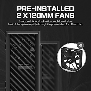 Zalman T7 Compact ATX/mATX Desktop Computer PC Case, 2 x 120mm Fans Preinstalled, 3D Wave Patterned Mesh Front Panel, Tinted Acrylic Side Panel, USB 3.0