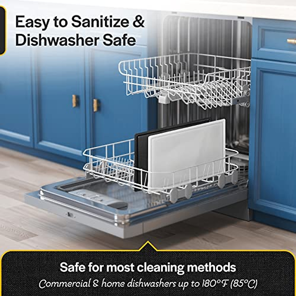 Thirteen Chefs Extra Large Cutting Board - 18 x 12 x 0.5" Plastic Cutting Boards with Juice Groove for Kitchen, BBQ Pit, Backyard Grill, Huge Dinner Parties - Dishwasher Safe Chopping Board, White