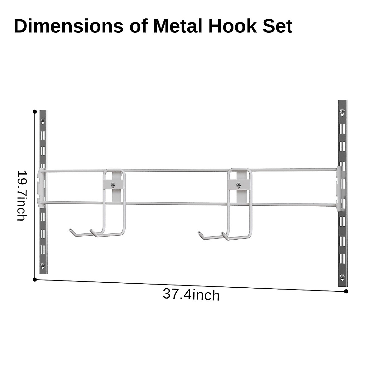 EAST OAK Metal Hook Set, Suitable for 7×4×8.2 FT Waterproof Resin Tool Shed with Window, 152Cu.ft Outside House Shed, Easy to Assemble, High Weight Capacity, Rust Proof and Durable