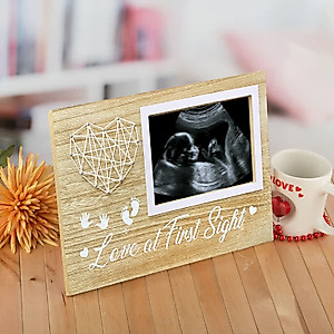YIXIN New Mom Gift Baby Ultrasound Souvenir Photo Frame Pregnancy Gift Pregnancy Announcement Creative Baby Nursery Decoration Valentine's Day Mother's Day Father's Day Gift (4" x 6" Ultrasound Photo)