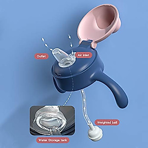 POTATO Weighted Straw Cups For Toddlers Spill Proof, PPSU Sippy Cup with Handles for Boy, Water Bottle for Baby 12 Months with 2 Type of Spout, 10 Ounce Bright Red