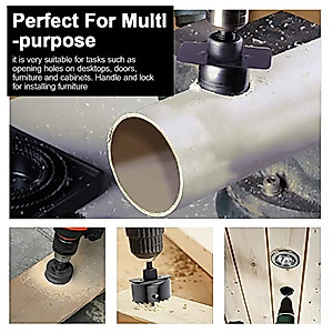 Hole Saw Set, 23Pcs Hole Saw Kit with 13Pcs Saw Blades, General Purpose 3/4" to 5" (19mm-127mm) Hole Saw, Mandrels, Hex Key with Storage Box, Ideal for Soft Wood, PVC Board