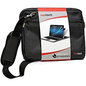Navitech Black Premium Messenger/Carry Bag Compatible with The Alienware AREA-51M Gaming 17.3 Inch Laptop