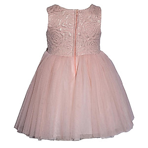 Bonnie Jean Baby Girl's Special Occasion Dress, Burgundy, 24 Months