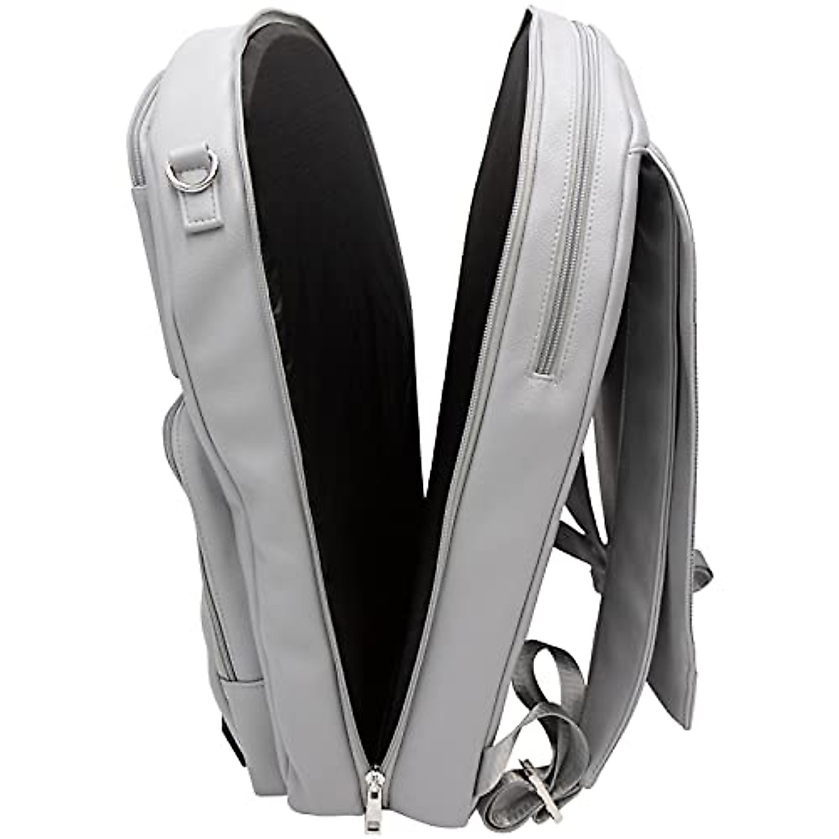 OTGBABY Diaper Bag Backpack with Changing Station, Unique and Functional Mommy Bag, Premium Vegan Leather Diaper Bag with 7 Storage compartments, Dove Gray