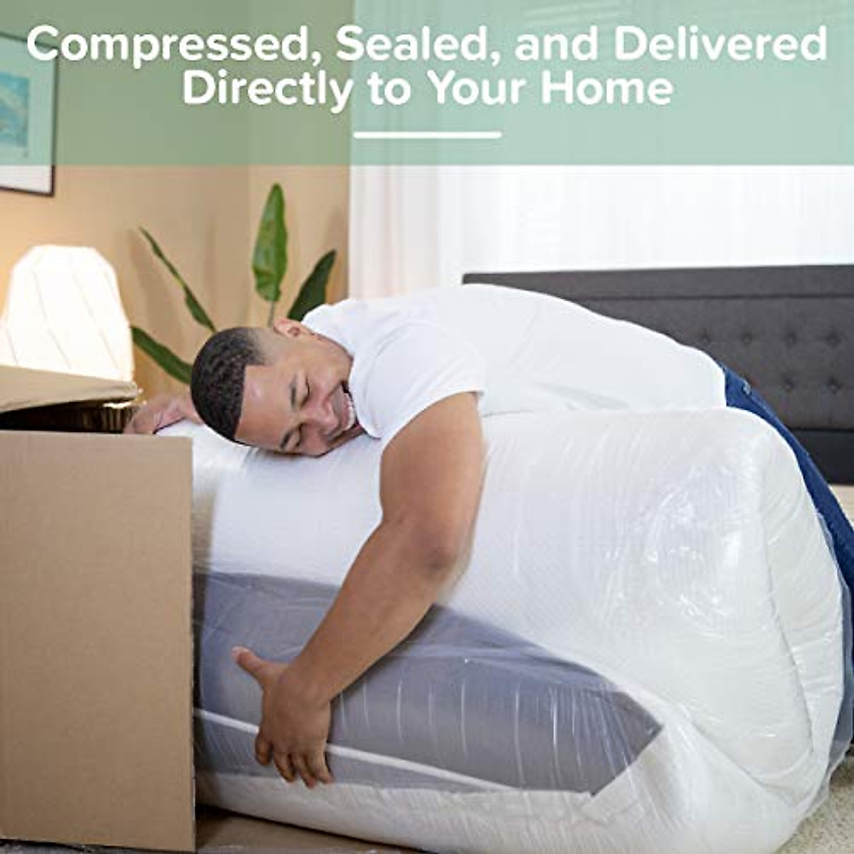 Perfect Cloud Made in The USA Elegance Plush Gel-Infused 12-inch Memory Foam Mattress - Pressure Relieving - Bed-in-a-Box (King)