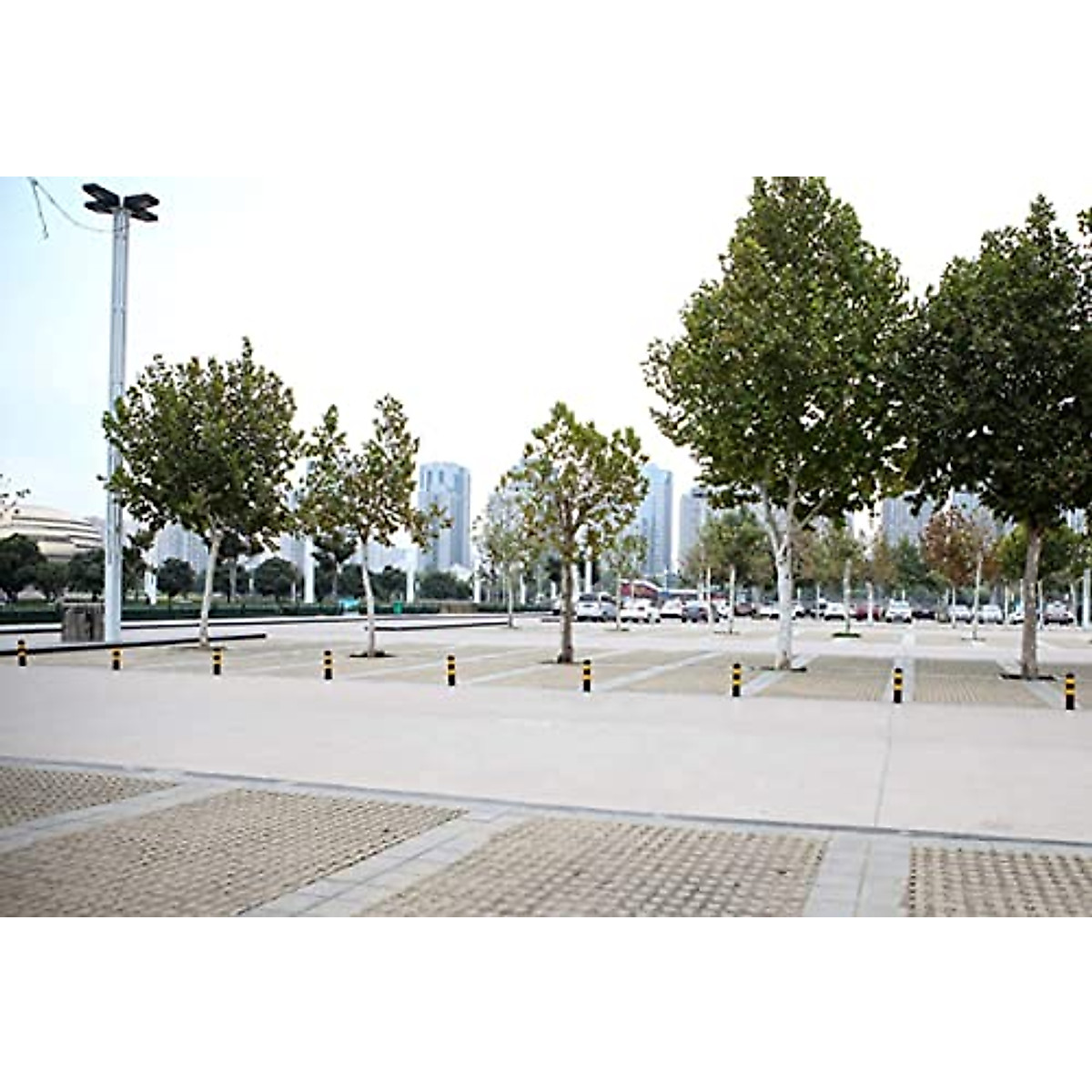 Driveway Security Post Barrier 2-Pack Parking Bollards with Lock Bollard Post Removable Security Posts for Driveways 114mm Wide Parking Barrier Concret Traffic Cones (Size : 1000x114mm)