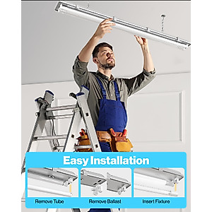 Sunco 100 Pack T8 LED Bulbs 4 Foot, LED Fluorescent Tube Replacement, 4ft LED Tube Light, Ballast Bypass, 18W, 2200 LM, 6000K Daylight Deluxe, Single Ended Power, Clear Lens, UL