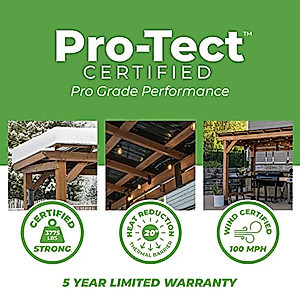 Backyard Discovery Saxony XL Grill Gazebo, 2 full Size Grills, Griddles or Smokers Steel Metal Roof, Wind Resistant - 100 mph, Supports 30 In of Snow, Electrical Outlet, USB, Grilling Hooks