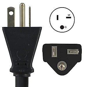 Conntek 1F520L520 1-Feet NEMA 5-20P 20-Amp 125-volt Plug to 20Amp 125V L5-20R Locking Female Connector