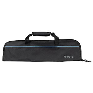 Messermeister 5-Pocket Heavy Duty Nylon Padded Knife Roll, Luggage Grade and Water Resistant, Black