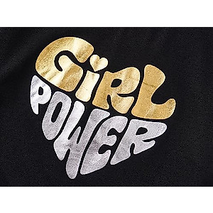 Black Girl Power Crop Top for Little & Big Girls - Cool Summer T-Shirt Clothes Tween Size 7/8