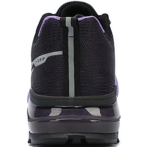 ikunka Men'S Fashion Sneakers Lightweight Breathable Walking Shoes Tennis Cross Training Shoe Non Slip Trail Running Shoes（Purple 14）